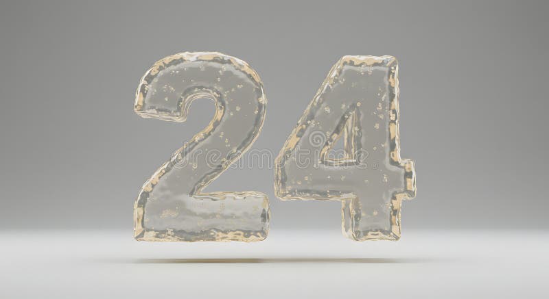 Golden Number 24 stock photo. Image of background, element - 391796278