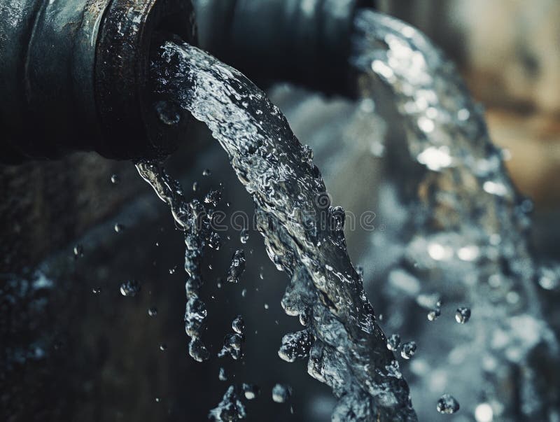 Stream of Water from a Rusty Spigot Stock Photo - Image of flowing ...