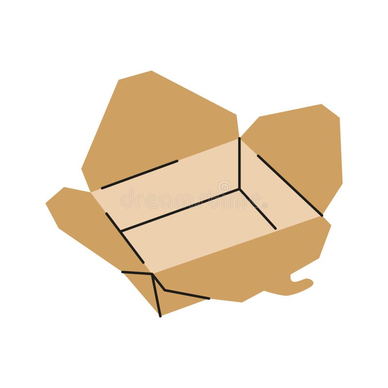The Image Features an Open Cardboard Box, Revealing Its Empty Interior ...