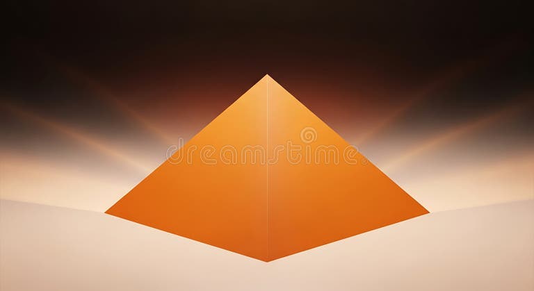 Abstract Pyramid Composition with Dramatic Lighting and Contrasting ...
