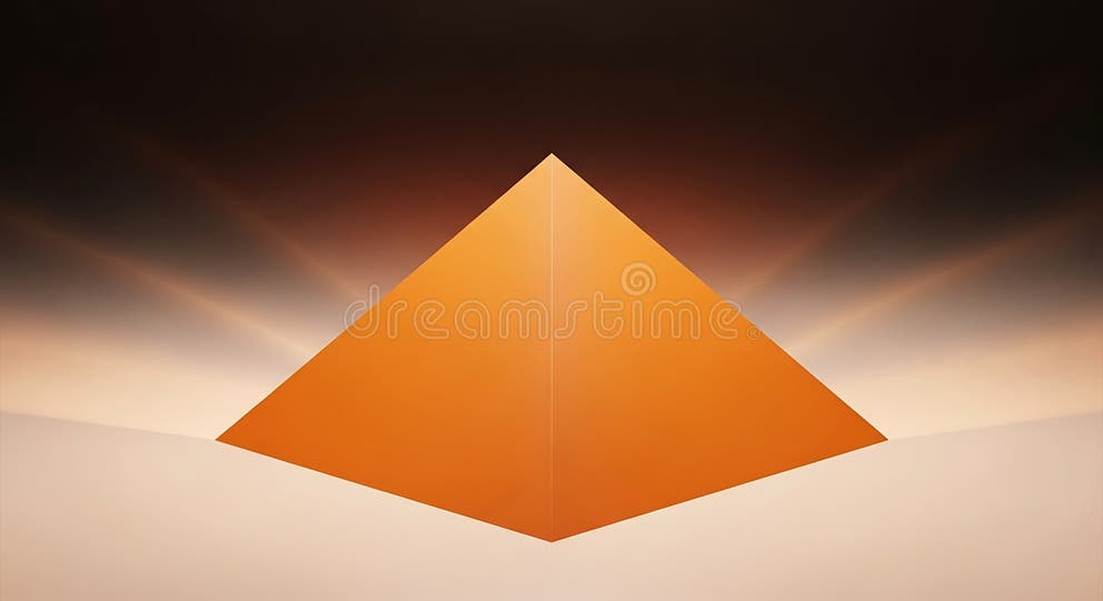 Abstract Pyramid Composition with Dramatic Lighting and Contrasting ...