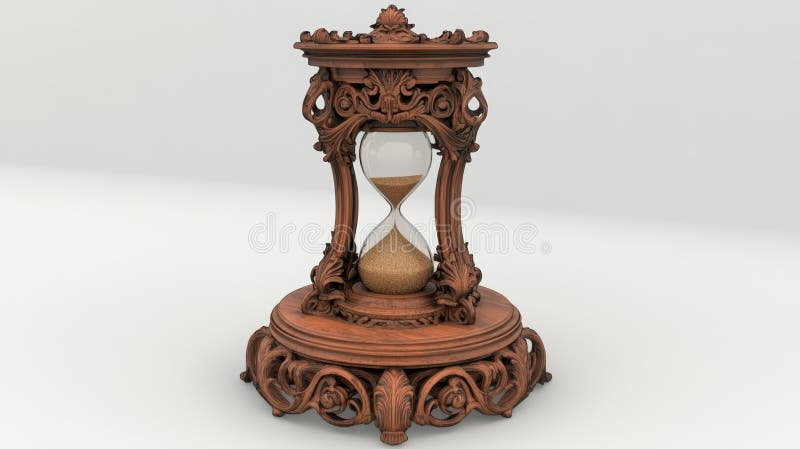 The Image Features an Ornate Hourglass, Signifying Time Passing ...