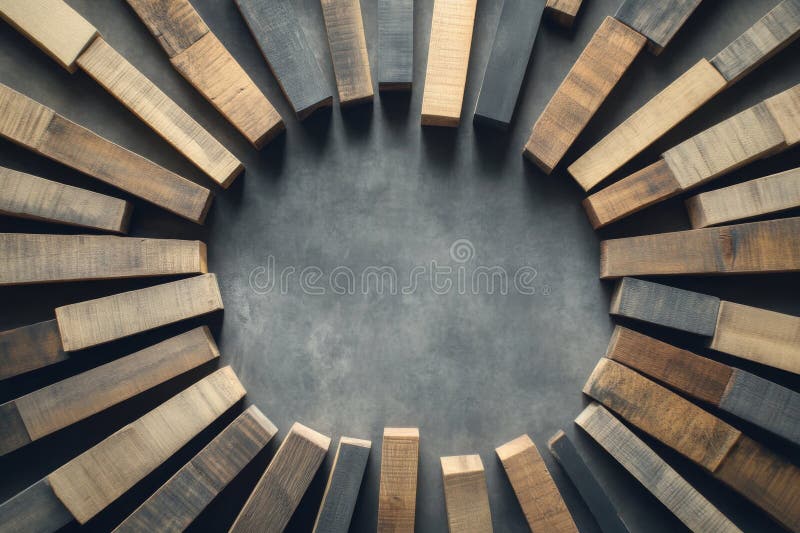 Circular Arrangement of Cladding Boards Stock Illustration ...