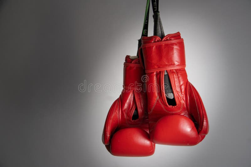 Hanging Boxing Gloves: Design and Style Stock Image - Image of boxing ...