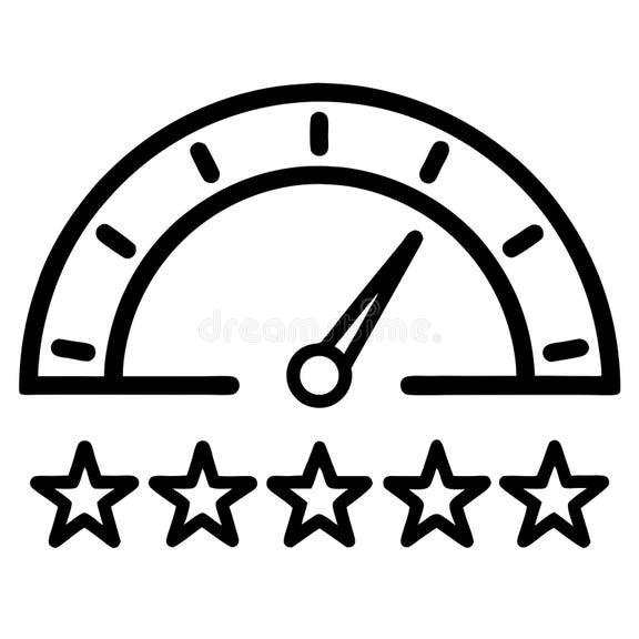 Performance Meter with Five Star Ratings for Customer Feedback and ...