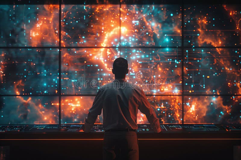 "Exploring the Enlighted Digital Universe." Stock Illustration ...