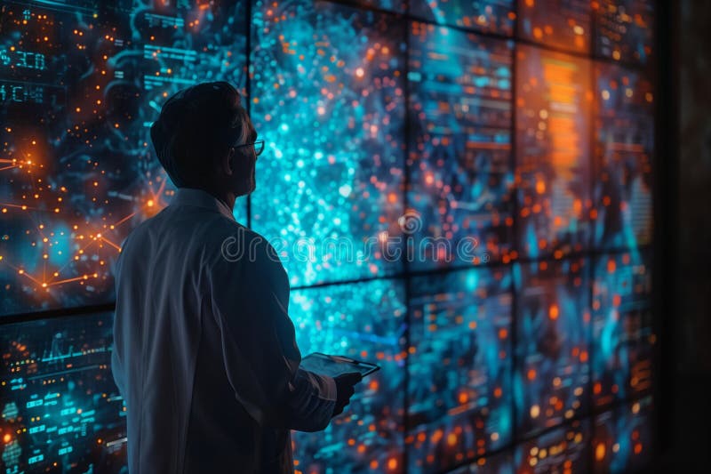 "Exploring the Enlighted Digital Universe." Stock Illustration ...