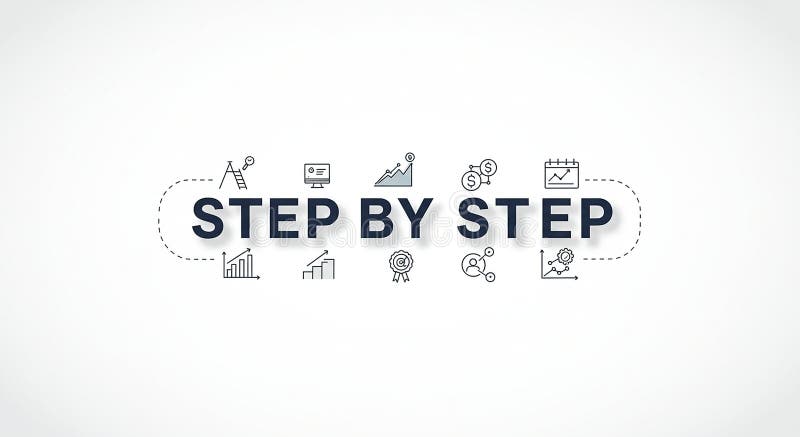 The Image Features the Phrase "STEP by STEP" in Bold Capital Letters at ...