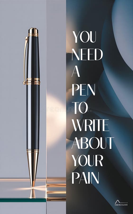 Promotional Pen Advertisement Stock Illustration - Illustration of ...