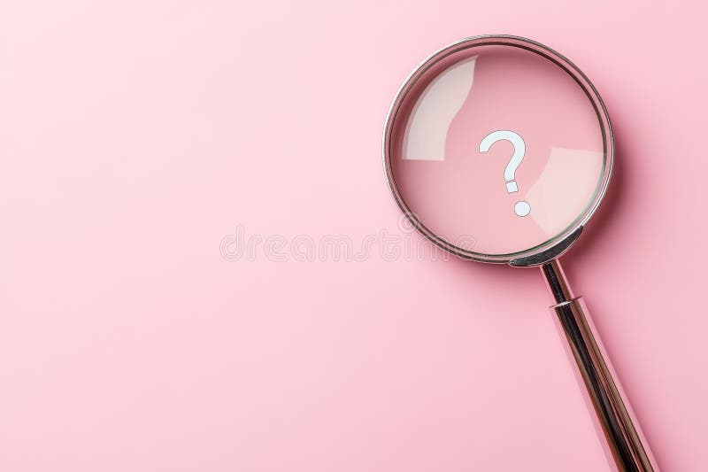 The Image Features a Question Mark Under a Magnifying Glass Set Against ...