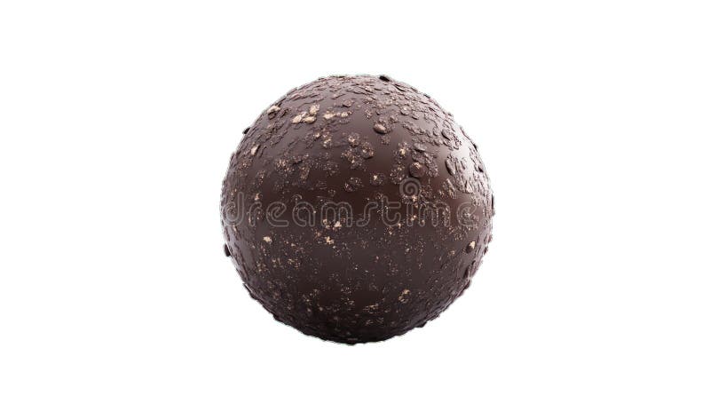 Realistic Chocolate Sphere with Texture and Water Droplets Stock Photo ...