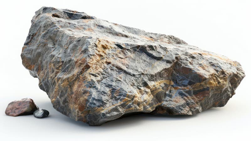Realistic Heavy Rock Stone Isolated on White Background - Cutout Stock ...