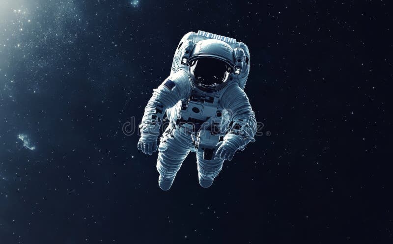The Image Features a Realistic Representation of a Deep Space Astronaut ...