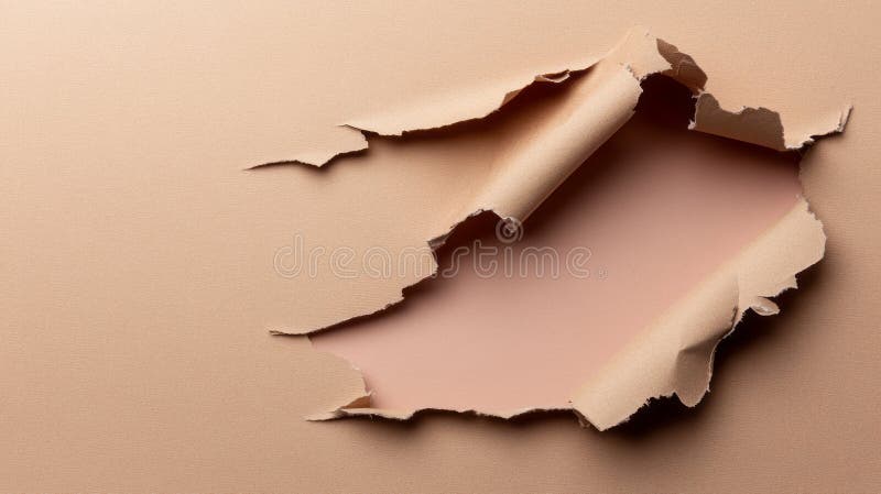 Artistic Torn Paper Background Revealing Soft Pink Surface for Creative ...