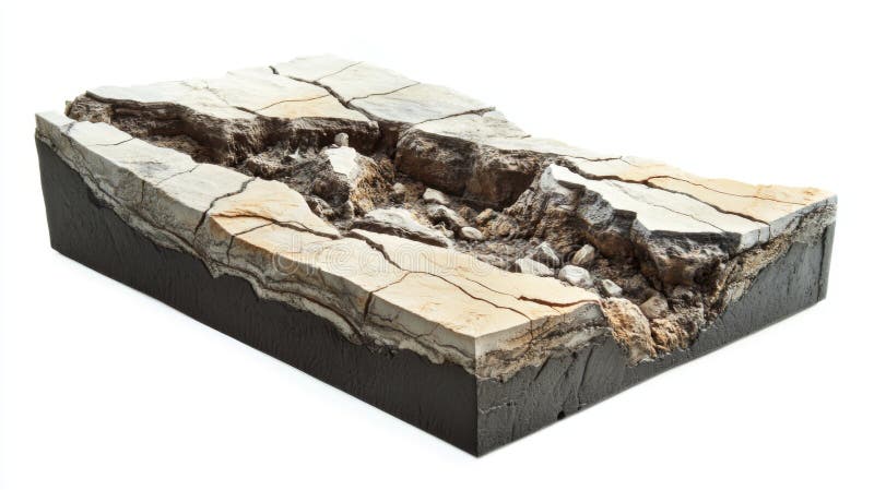 A Detailed Topographical Model Showcasing a Rugged Landscape with ...