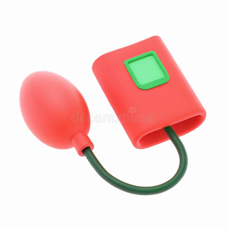 Red Hand Pump with Green Digital Screen for Measuring Pressure or ...