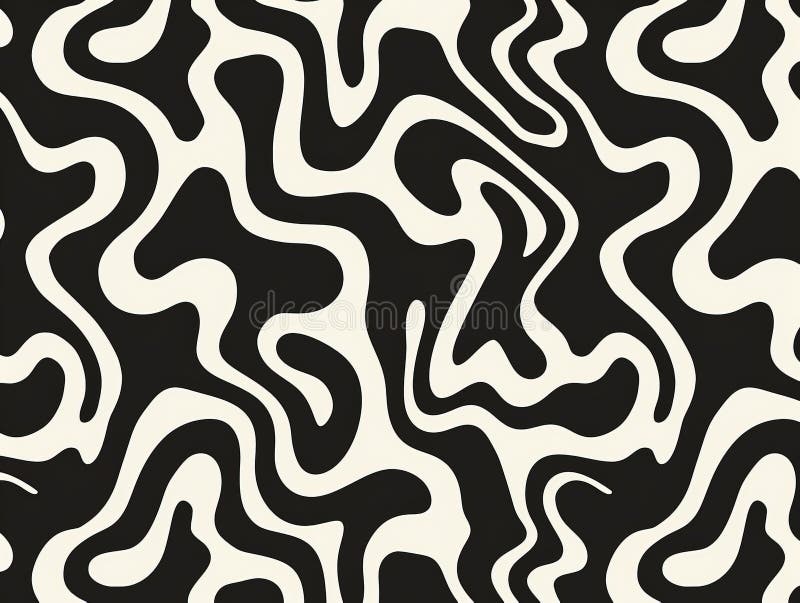 Abstract Black and White Swirl Pattern Stock Illustration ...