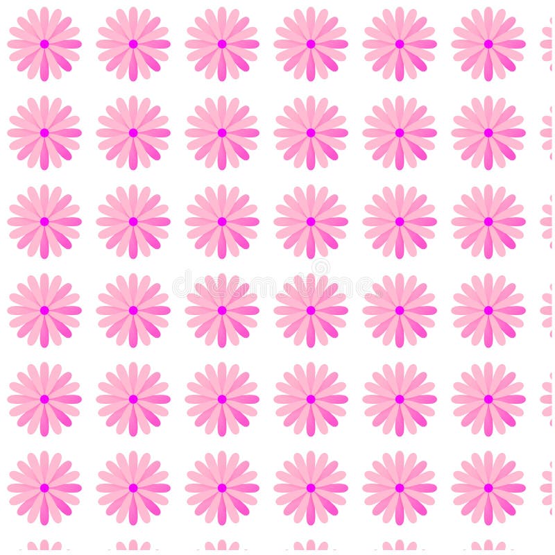Pink Daisy Grid: Gradient Petal Pattern Repeat Stock Illustration ...