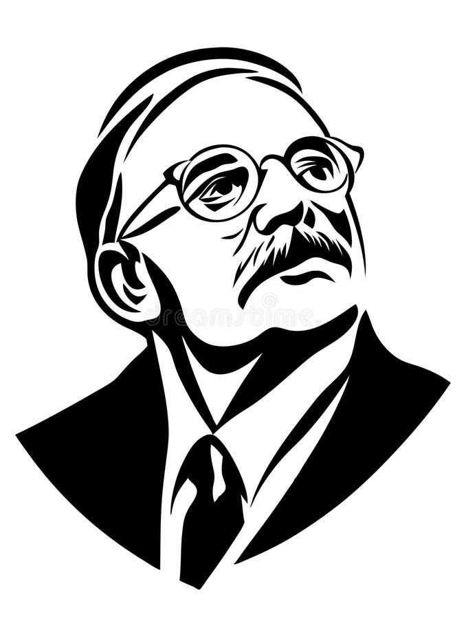 Retro Vector Portrait of Intellectual Man with Glasses and Mustache for ...