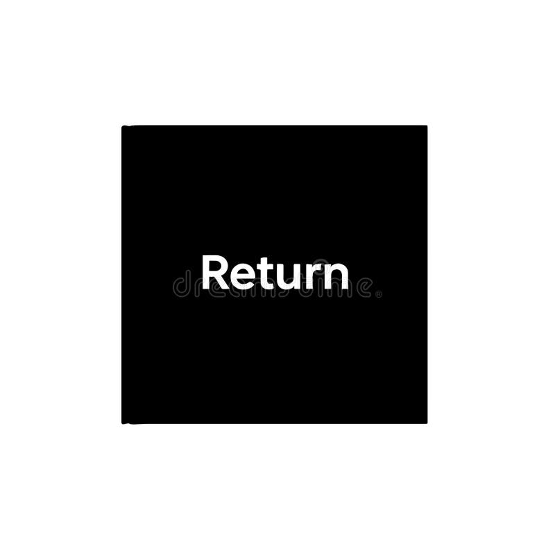 Return Key Symbol Keyboard Button Concept Stock Image - Illustration of ...