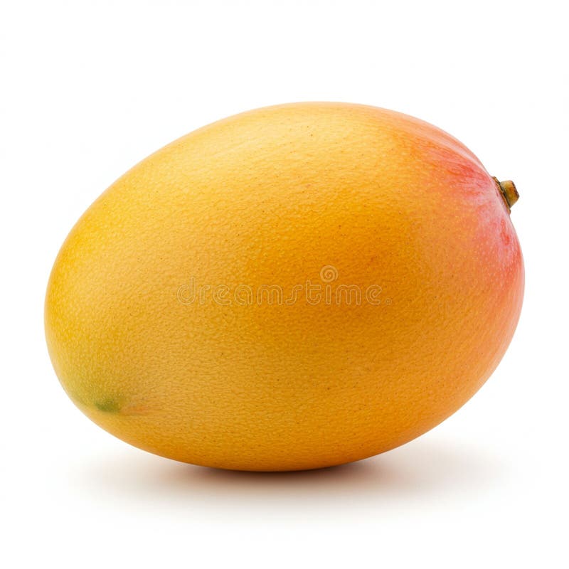 This Image Features a Ripe Mango (Mangifera Indica) with a Smooth, Oval ...