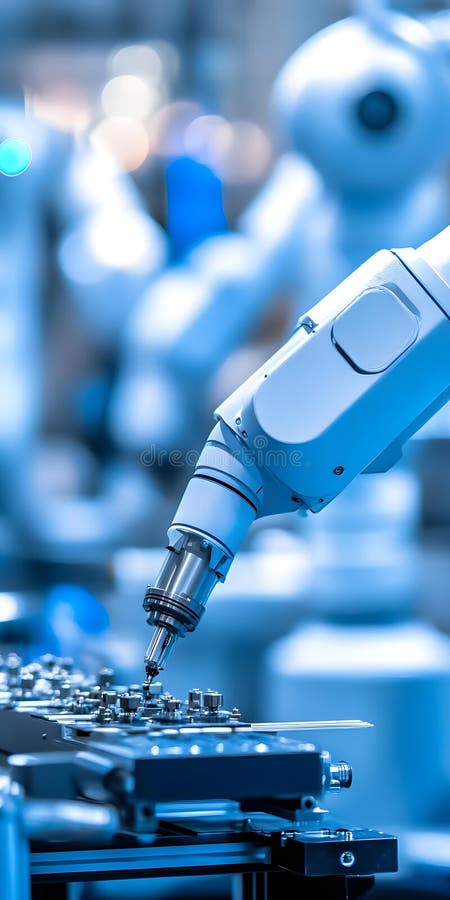 Robotic Arm in Industrial Laboratory Setting Stock Illustration ...