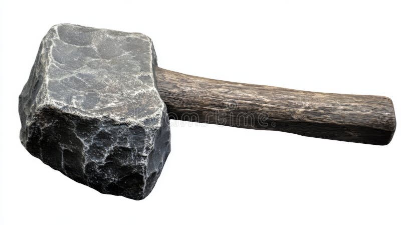 A Rugged Stone Hammer Showcases Raw Power and Craftsmanship. Ideal for ...