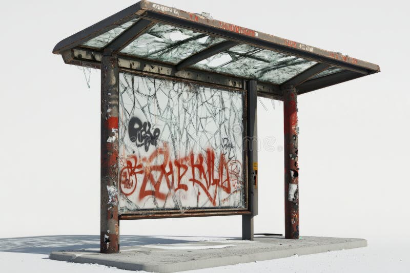 Urban Bus Stop Graffiti Artwork Stock Photos - Free & Royalty-Free ...