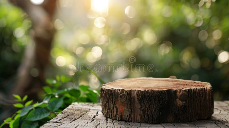 Rustic Wooden Log in Natural Forest Setting, Generative AI Stock Photo ...