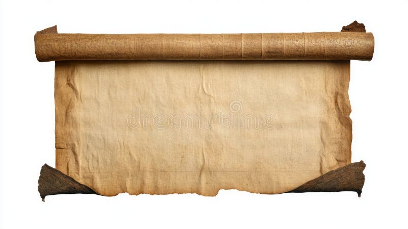 A Vintage Scroll Displayed Against a Plain Background. this Image ...