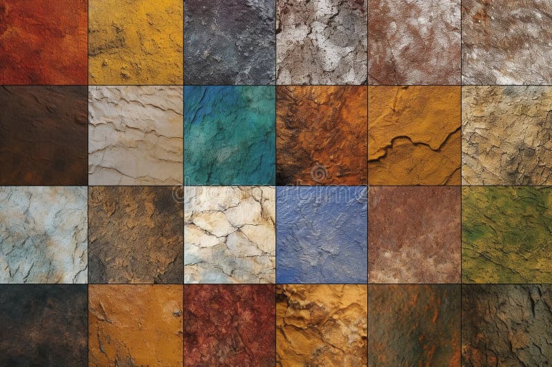 Seamless Colorful Multi Textured Wall Backgrounds Stock Illustration ...