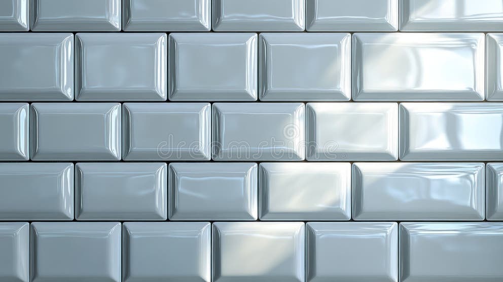 White Light Rectangular Brick Subway Tiles Wall Texture Wide Background ...