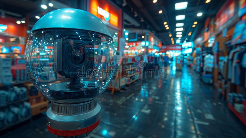 Security Camera in Retail Store - Generative AI Stock Illustration ...