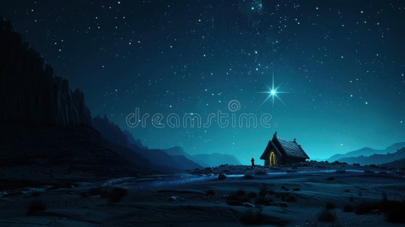 Peaceful Nativity Scene. High Detailed Background of the Nativity Stock ...