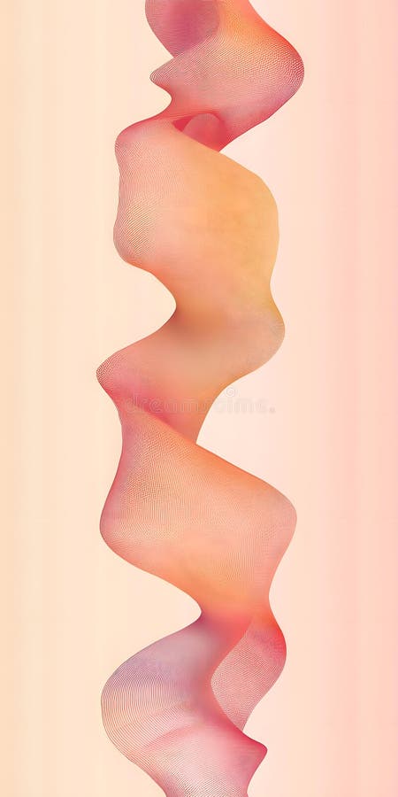 Abstract Wavy Shapes in Pastel Colors Stock Illustration - Illustration ...