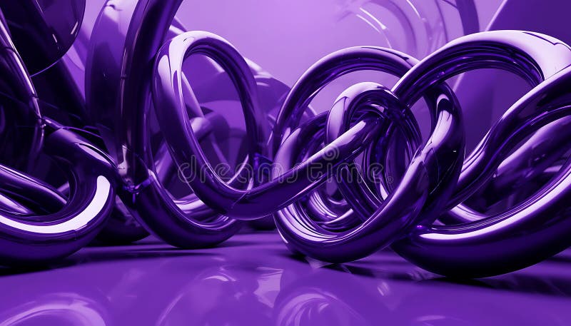 Neon Purple Loops Abstract Art Background Stock Illustration ...
