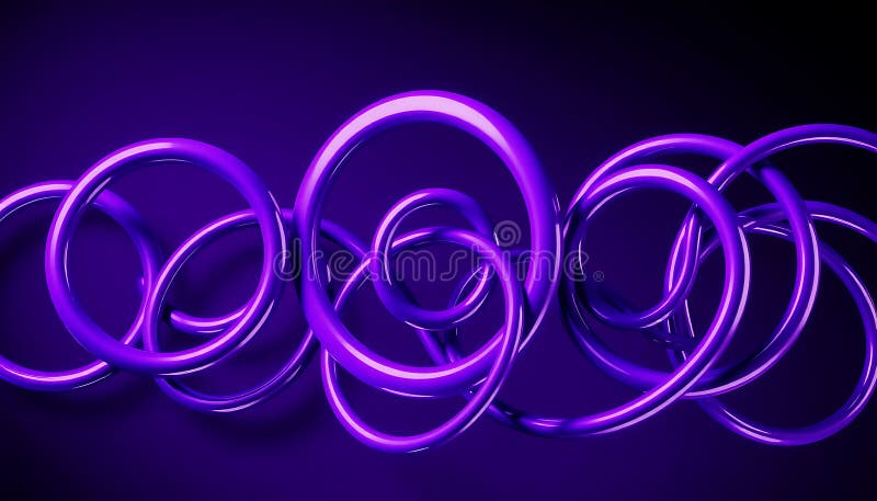 Neon Purple Loops Abstract Art Background Stock Illustration ...