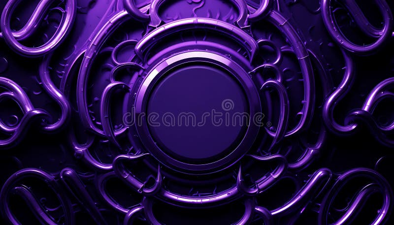Neon Purple Loops Abstract Art Background Stock Illustration ...