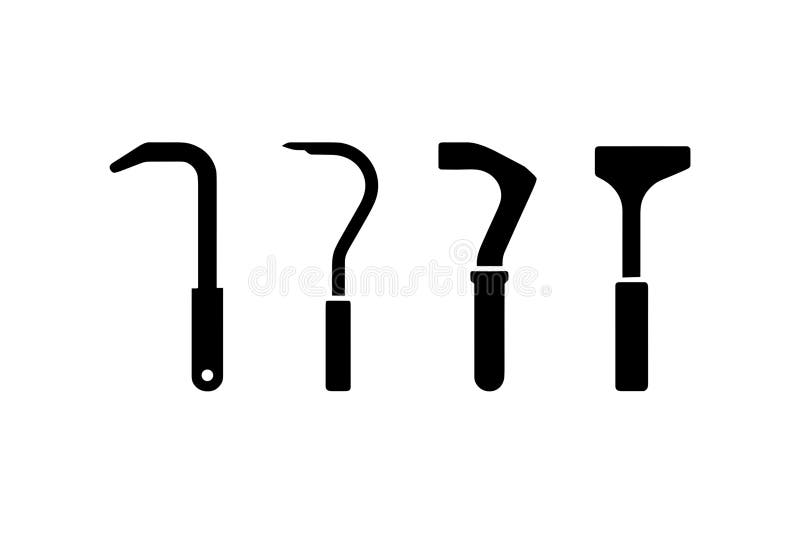 Set of Silhouette Garden Tools for Digging Weeding and Planting Stock ...