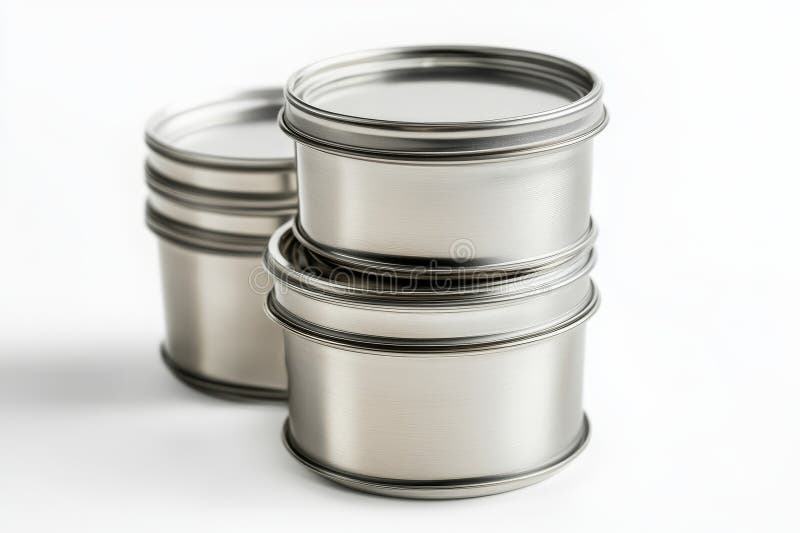 Metallic Cut Up Tin Cans in Bright Colours As an Abstract Background ...