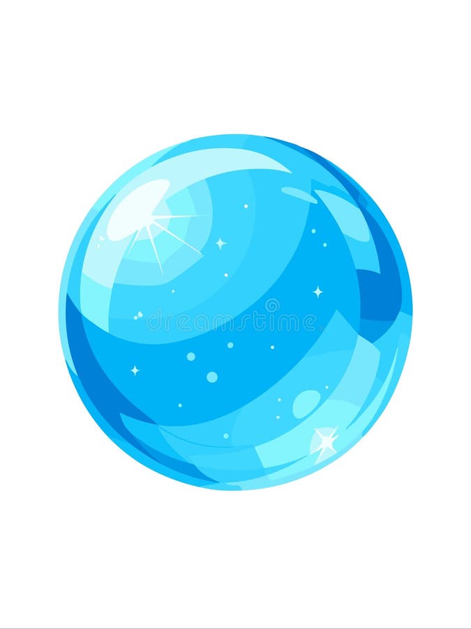 Shiny Blue Orb Sphere Glossy Decorative Element Stock Vector ...