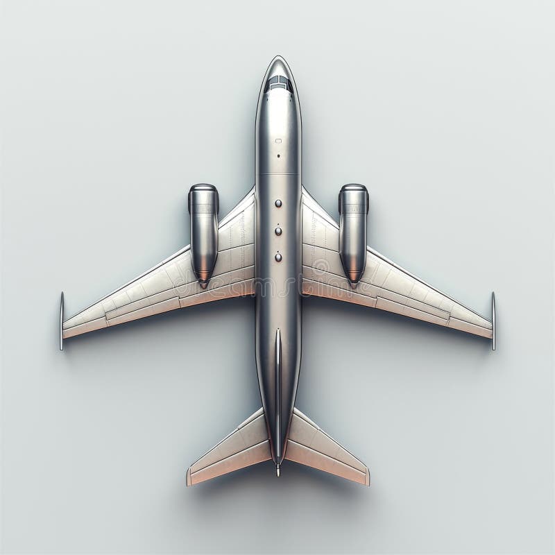Silver Airplane stock illustration. Illustration of travel - 334826524