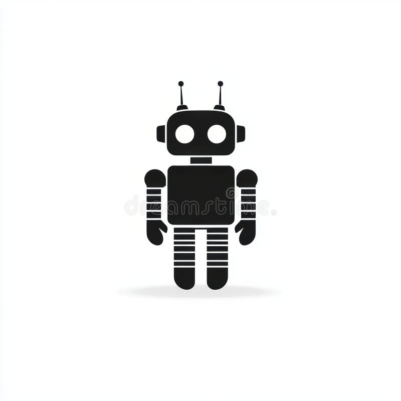 Retro Robot Icon stock illustration. Illustration of background - 367197306