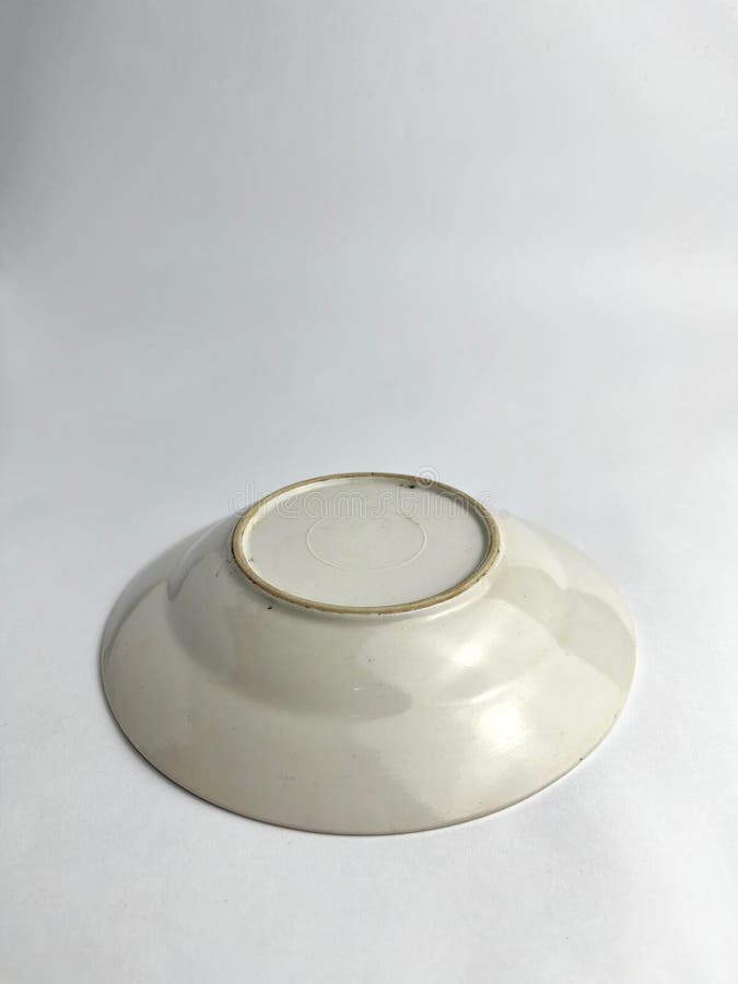 Bottom View of Inverted Ceramic Bowl on White Background Stock Image ...