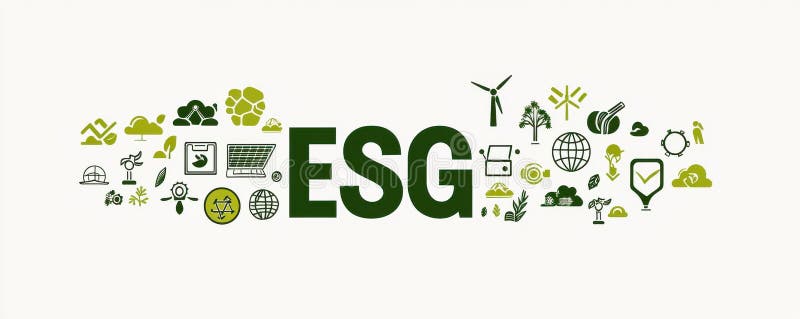 Simple Eco-friendly Logo Design for ESG with Green Energy Symbols Stock ...