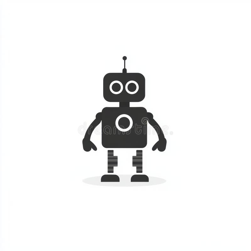 Simple Robot Icon stock illustration. Illustration of logo - 367197300