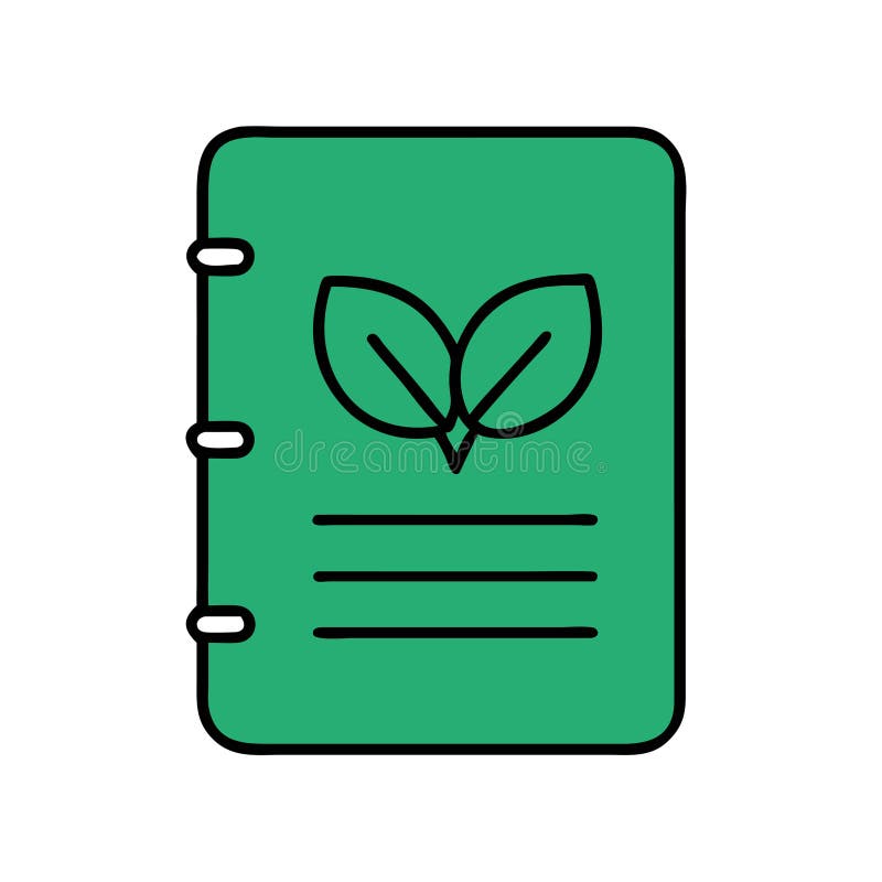 Eco Friendly Leaf Design Notebook for Environmental Themes Stock ...