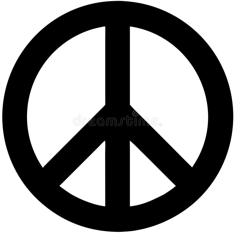 Peace Symbol Vector for Harmony and Anti-War Movements Stock Image ...