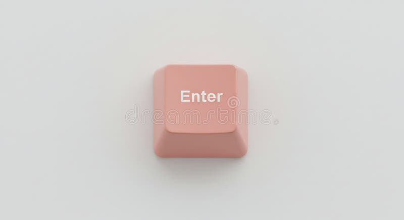 Pink Enter Key stock photo. Image of concept, electronics - 382433404