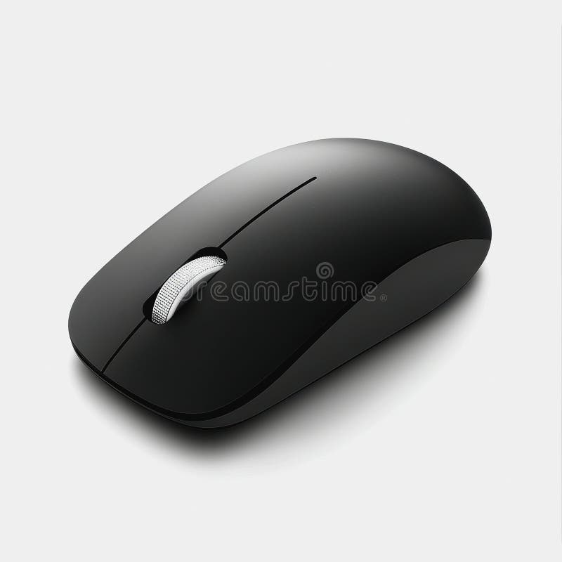 Sleek Black Computer Mouse on Light Background, Perfect for Office ...
